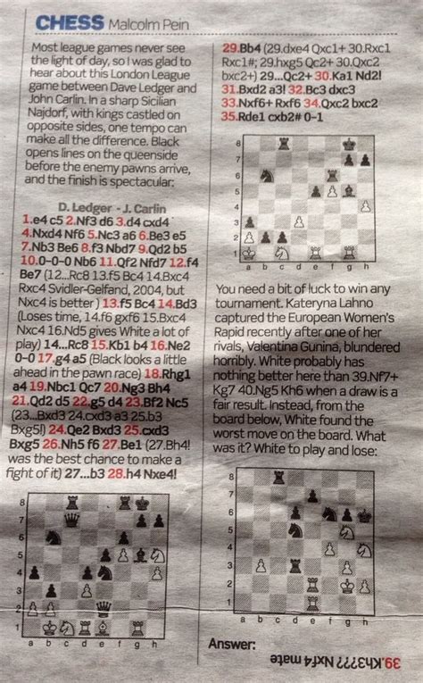 The Streatham And Brixton Chess Blog Johns Immortalised Game