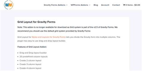 Grid Layout Gravity Forms Pluginizer