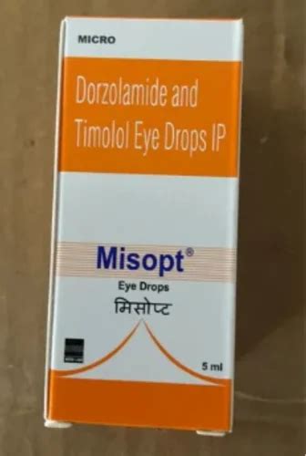 Misopt Eye Drop Packaging Type Bottle 5 Ml At Rs 400bottle In