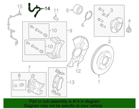 Brhf 43 Motorcraft™ Brake Hydraulic Hose 2014 2019 Ford Fiesta