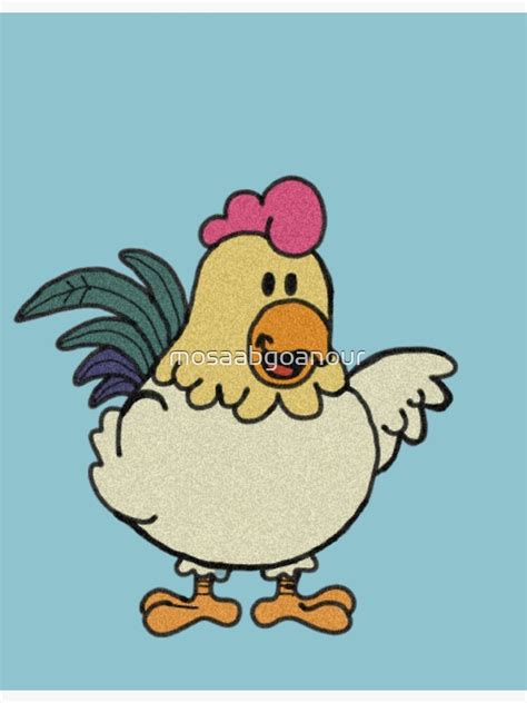 Cute Hen Poster By Mosaabgoanour Redbubble