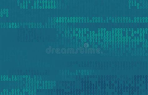 Binary Code By Green And Blue Numbers On Blumine Background Stock Vector Illustration Of