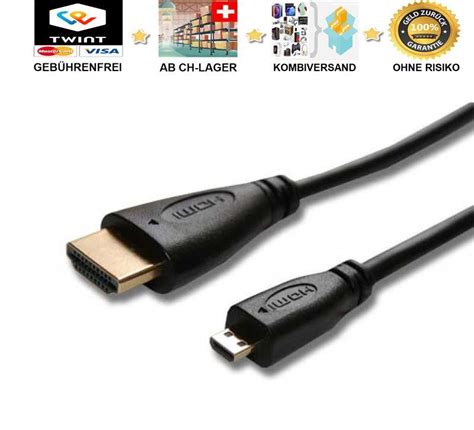 Micro Hdmi Kabel Mit Ethernet 3d Hdmi 15m Micro Hdmi Kabel Neu Und