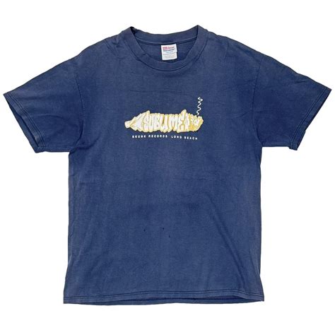 Sublime Joint Logo Skunk Records Navy Hanes Lar