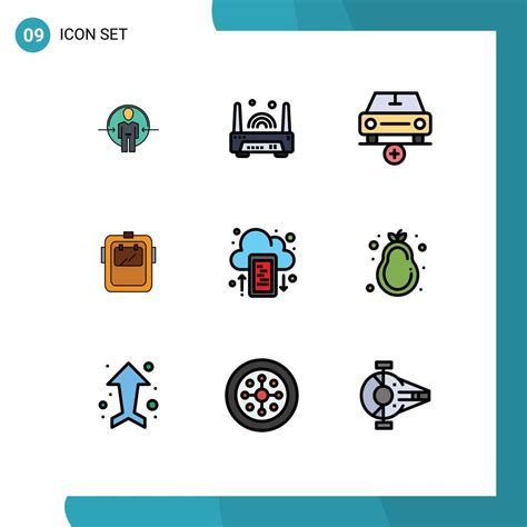 User Interface Pack Of 9 Basic Filledline Flat Colors Of Welder Welding