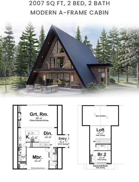 Plan 270048af Modern A Frame With Main Floor Study And Third Floor Loft