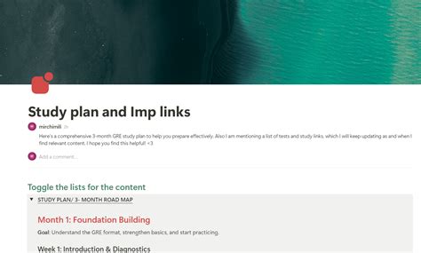 Gre Prep Guide Template By Mirchimili Notion Marketplace