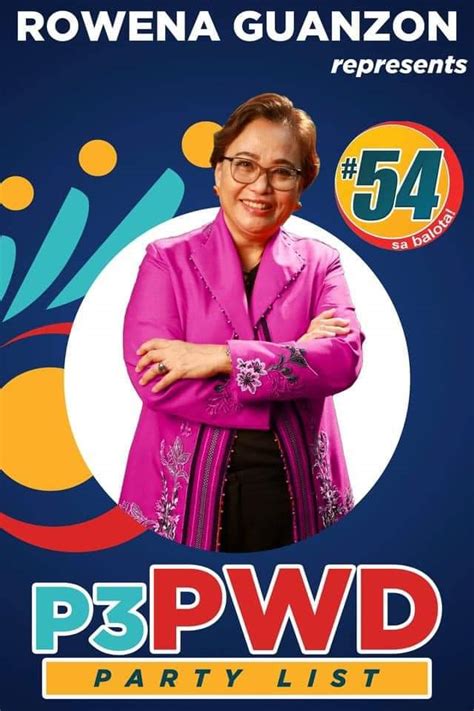 Rowena RVG Guanzon now represents P3PWD partylist. : r/Philippines
