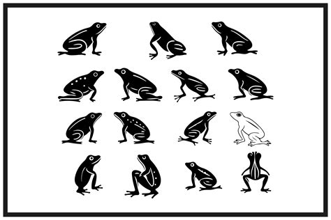 Frog Silhouette Vector Black Clipart Graphic By N Pattern · Creative