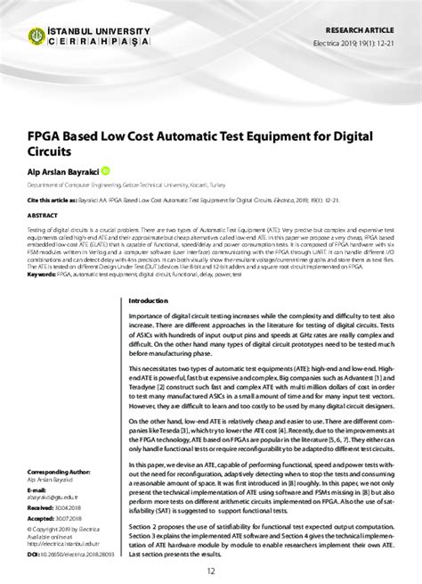pdf fpga based low cost automatic test equipment for digital circuits