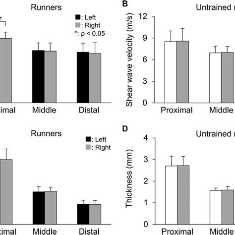 Bilateral Differences In Swv And Thickness Of Runners And Untrained