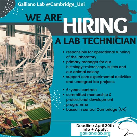 Laboratory Technician Fixed Term Galliano Lab Cambridge Neuroscience