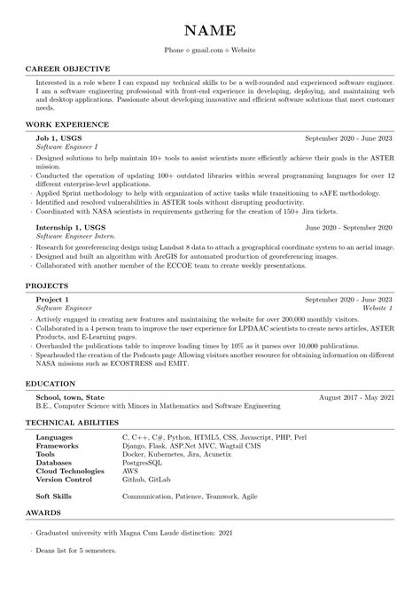 3 Yoe Software Engineer Struggling With Callbacks Need Feedback On Resume Rengineeringresumes
