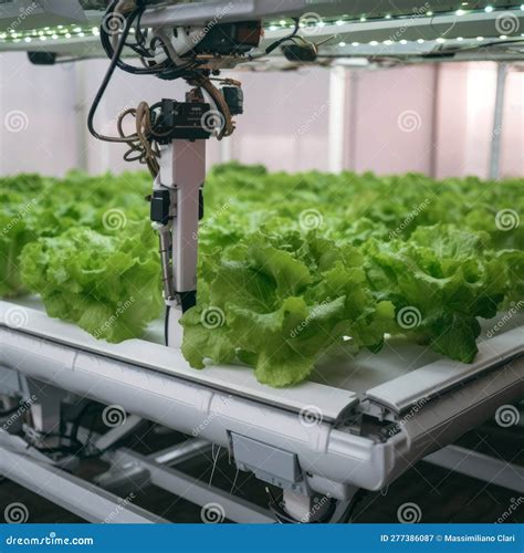 Smart Farming Agricultural Technology Robotic Arm Harvesting Hydroponic