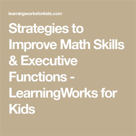 Executive Functioning Strategies For Math At Layla Ortega Blog