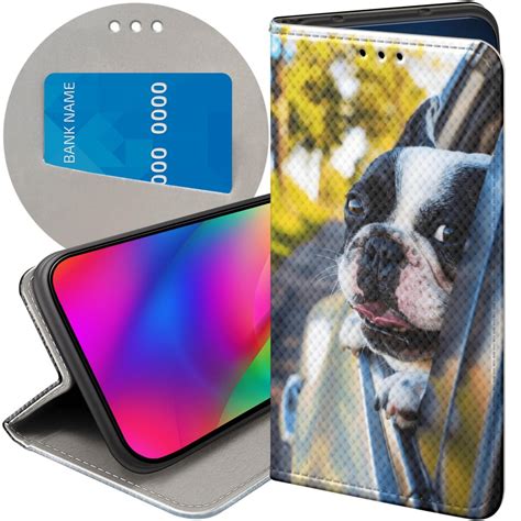 ETUI Z KLAPKĄ DO XIAOMI REDMI NOTE 10 WZORY MOPS BULDOG FRANCUSKI ANGIELSKI Xiaomi Sklep