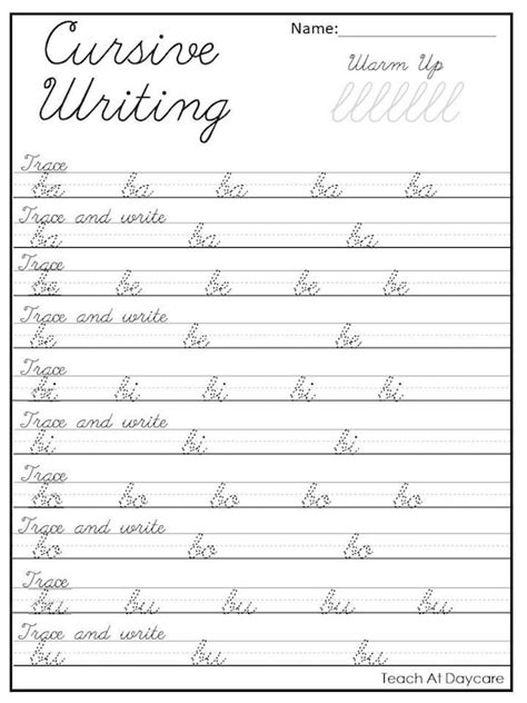 Cursive Worksheets For 5th Graders