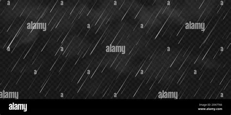 Realistic Rain Falling Raindrops With White Fog Realistic Rain Background Rainy Sky Effect