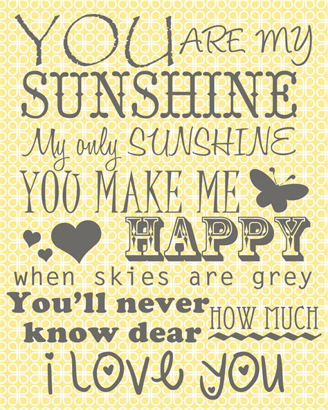 You Are My Sunshine Printable Printable Word Searches