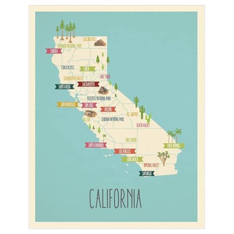 California Wall Map