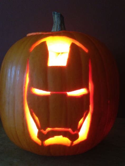 Iron Man Pumpkin Stencil Printable