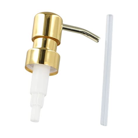 Taituoti Stainless Steel Pump Head Push Type Lotion Pump Head 28 400 Thread Bright Gold