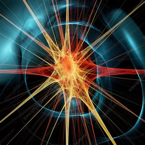 Nerve Cell Artwork Stock Image F003 4250 Science Photo Library