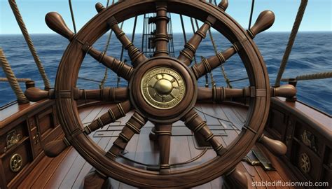 Pirate Ship From Steering Wheel Pov Stable Diffusion Online