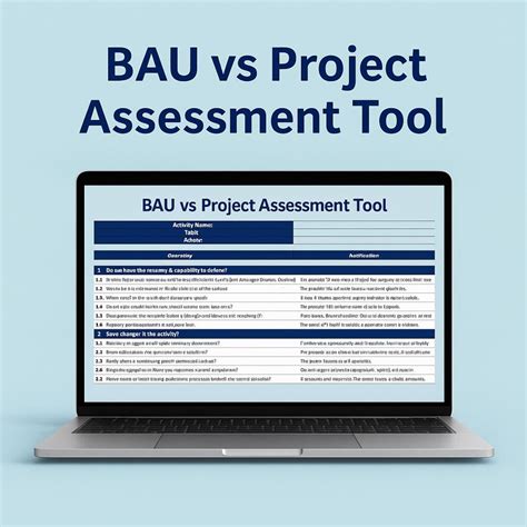 Bau Vs Project Assessment Tool Etsy