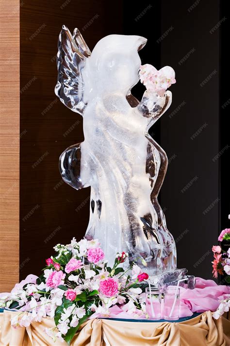 Premium Photo Ice Sculpture At Wedding