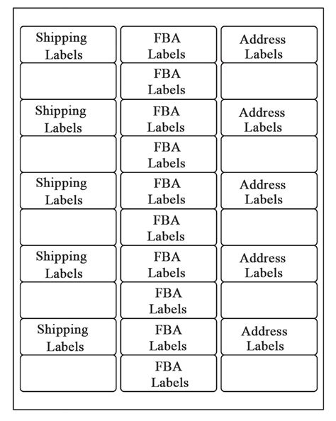 Sjpack 30 Up Address Labels 1 X 2 5 8 Mailing Labels 15000 Lables White Label