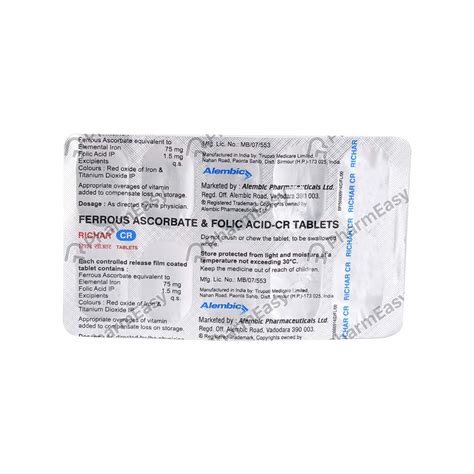 Richar Cr Strip Of 10 Tablets Uses Side Effects Price And Dosage