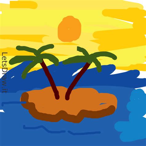 How To Draw Deserted Island Hertoe88npng Letsdrawit