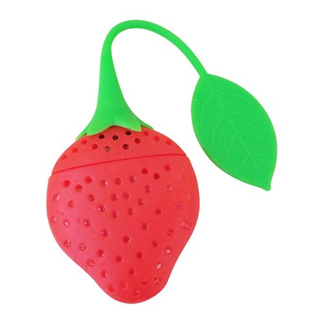 Generic Silicone Strawberry Lemon Design Loose Tea Leaf Strainer Herbal Spice Infuser Filtertool