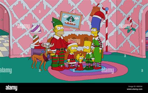 Les Simpsons De Gauche Santas Little Helper Homer Simpson Lisa