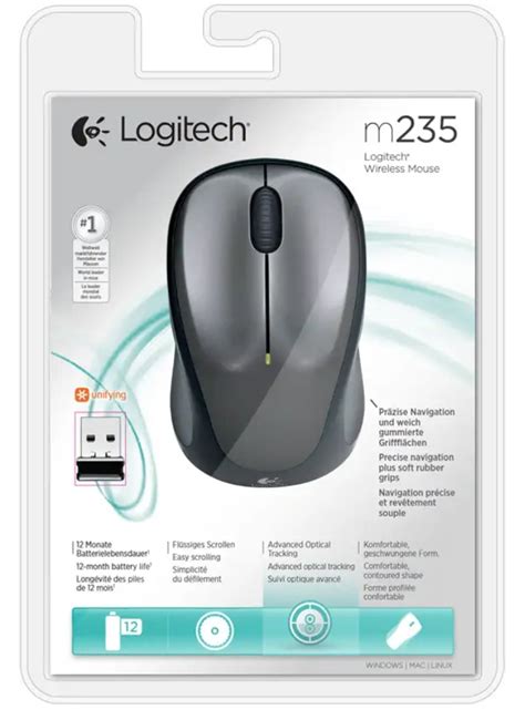 Mouse Logitech M235 Wireless Black Grey Pentru Pc