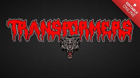 Transformers Scary Font Text Effect Generator