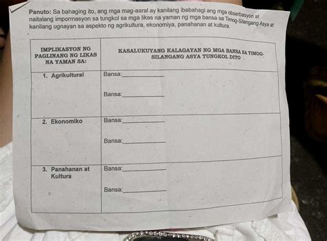 Panuto Sa bahaging ito ang mga mag aaral ay | StudyX