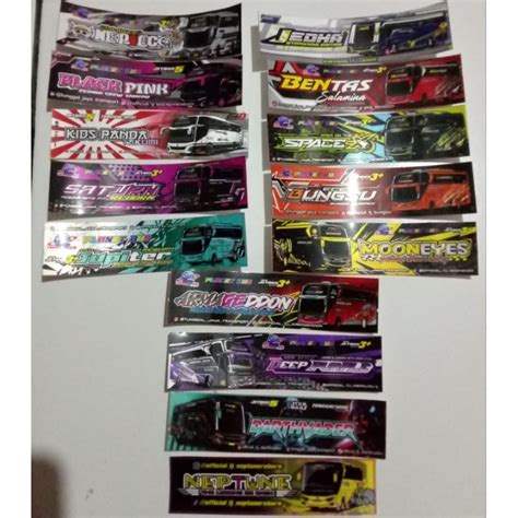Jual Stiker Bis Basuri Terbaru Dari Tunggal Jaya Kumplit 15 Bus Terbaru