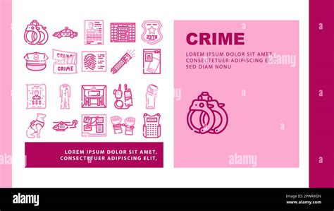 Crime Scene Police Criminal Landing Web Page Header Vector Evidence Murder Detective Tape Law