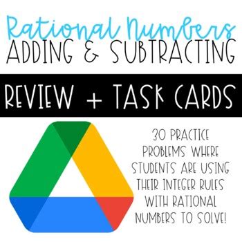 Adding Subtracting Rational Numbers Task Cards By Teaching To Middles