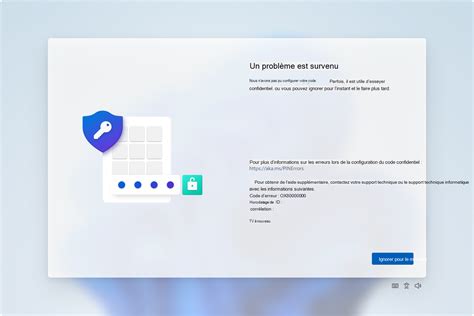 Erreurs Windows Hello Lors De La Création Dun Code Confidentiel