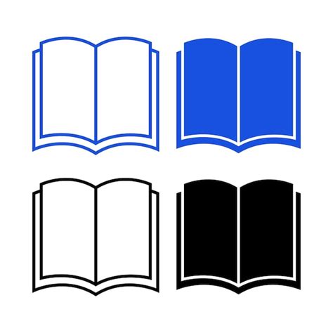 Open Book Multiple Styles Set Free Vector