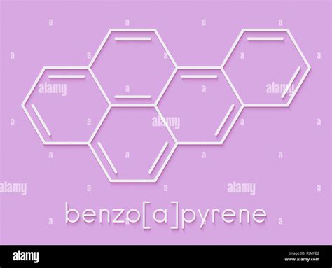 Benzo A Pyrene Bap Polycyclic Aromatic Hydrocarbon Molecule Skeletal
