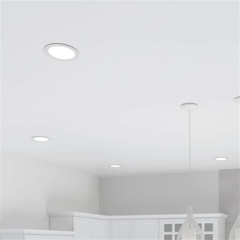 Cct Led Slim Dimmable Recesssed Round Panel Downlight In Stock Lighthub Direct