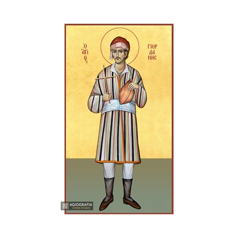 22k St Giordanis Gold Leaf Background Christian Orthodox Icon Agiografia Icons