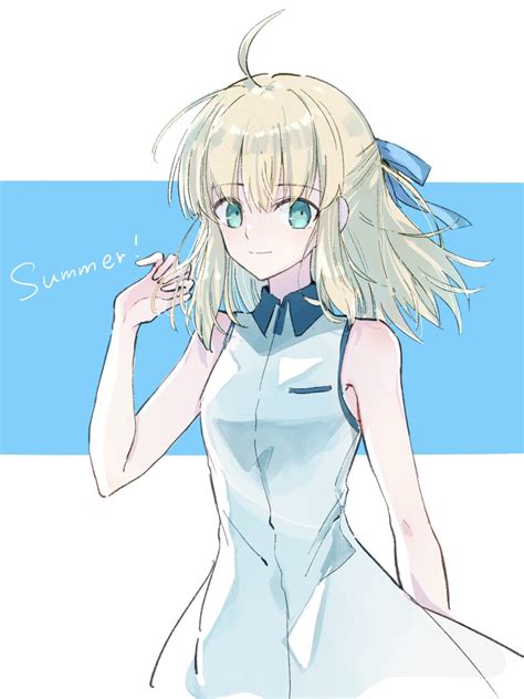 Safebooru 1girl Ahoge Alternate Hairstyle Artoria Pendragon All