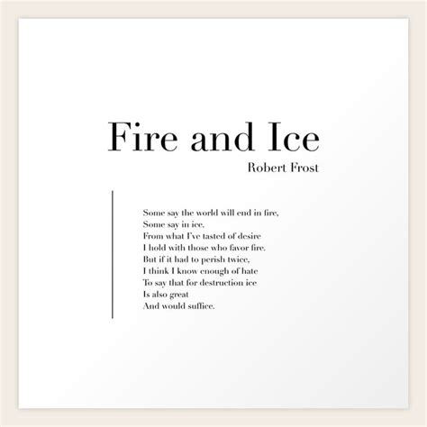 Fire And Ice Poem Wallpaper