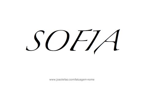 Desenhos De Tatuagem Com O Nome Sofia