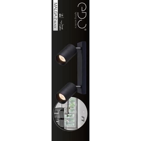 Plafonnier Malga 2 2 Spots Noir Orientable Spot De Plafond Double